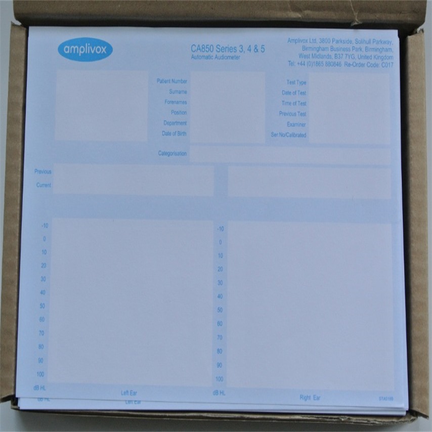 Amplivox 850 Audiogram Paper